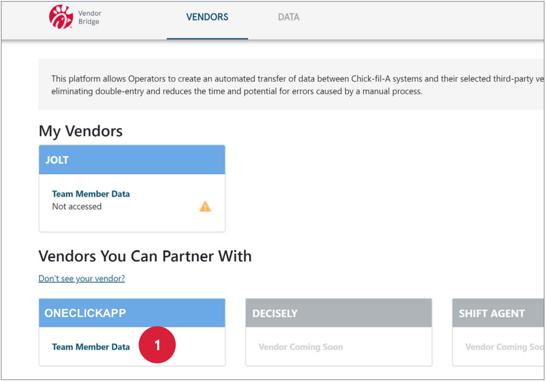 Vendor Bridge integration instructions